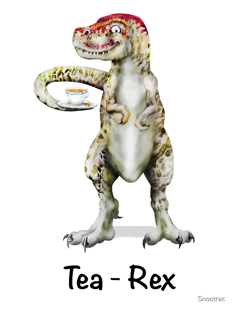 "Tea-Rex | T-Green Cartoon Tyrannosaurus Rex Dinosaur " Poster by ...