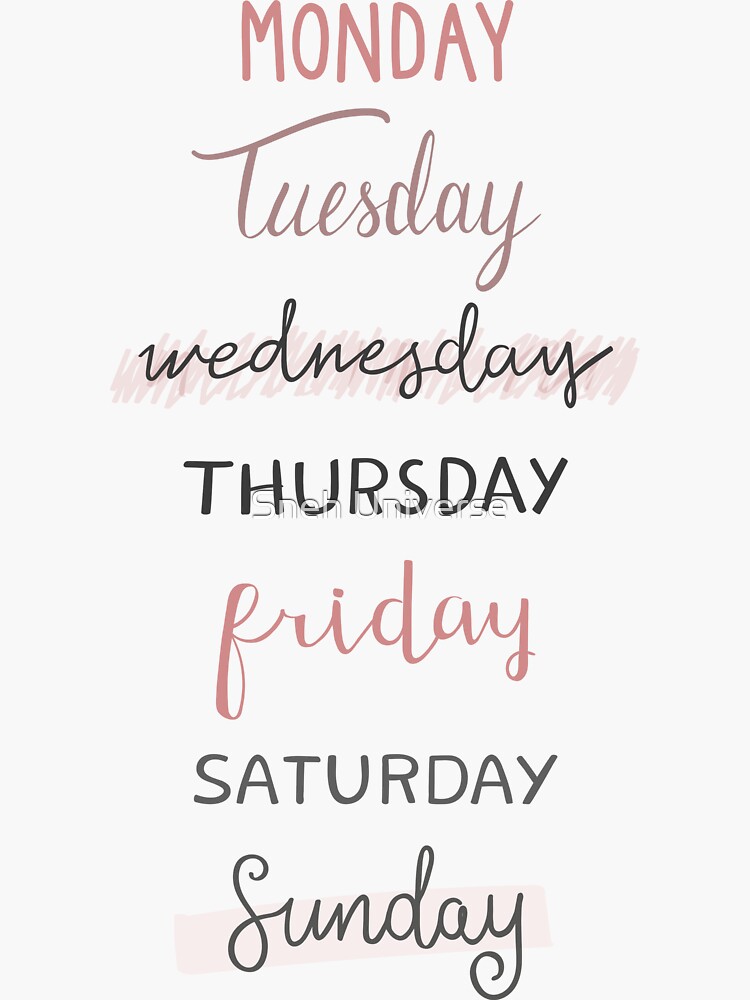 "everyday lettering" Sticker by snehluvkats | Redbubble