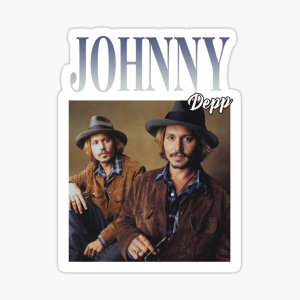 "Johnny Depp 90's Vintage" Sticker for Sale by CathrineEk | Redbubble