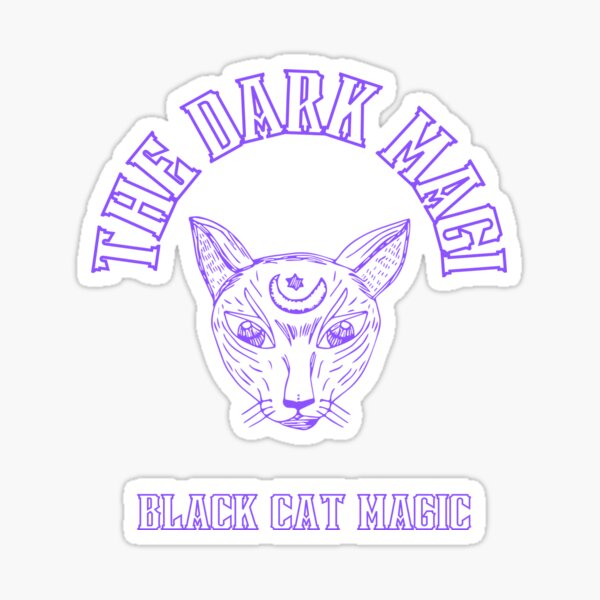 "Black Magic Cat" Sticker for Sale by TheDarkMagi | Redbubble