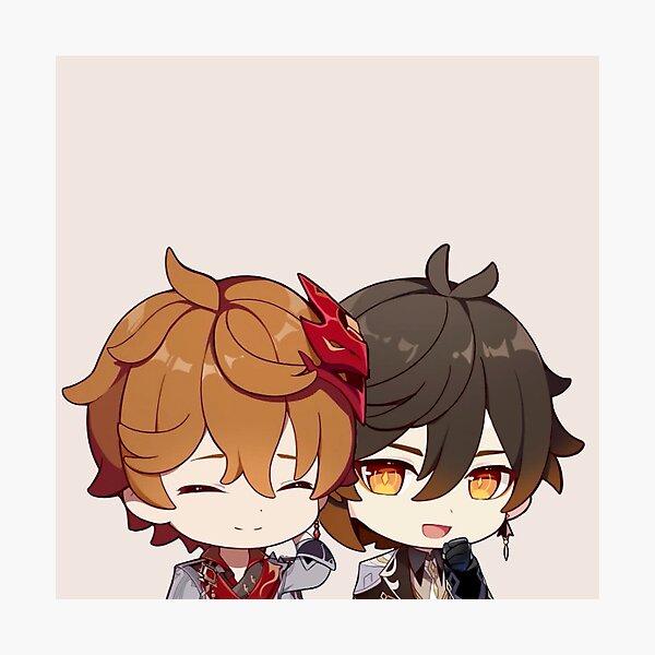 "Chibi Childe & Zhongli - Genshin Impact" Fotodruck von persephonexx ...