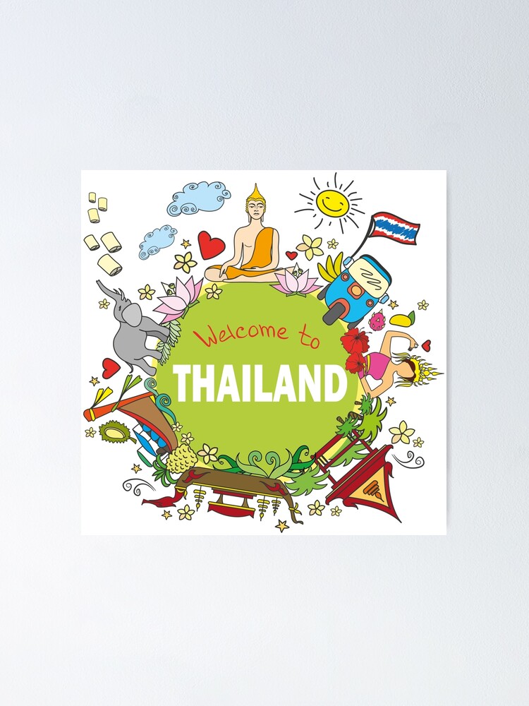 "Welcome to Thailand . Set Thai elements." Poster by naum100 | Redbubble