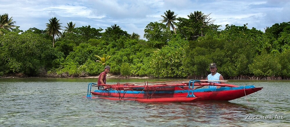 "Paddling Canoe - Pohnpei, Micronesia" by Alex Zuccarelli | Redbubble