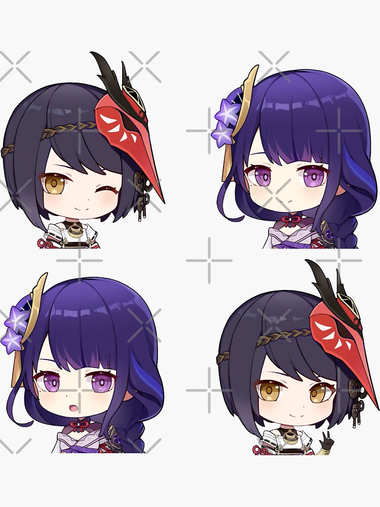 "Chibi Raiden Shogun/Baal & Sara - Genshin Impact" Sticker for Sale by ...