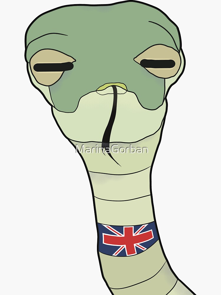 "British Pride Baked Snake Flag - Funny English Nation" Sticker for ...