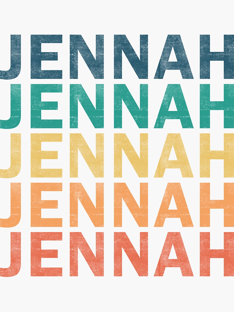 Pegatina «Camiseta con nombre de Jennah - Camiseta de artículo de regalo con nombre de Jennah ...