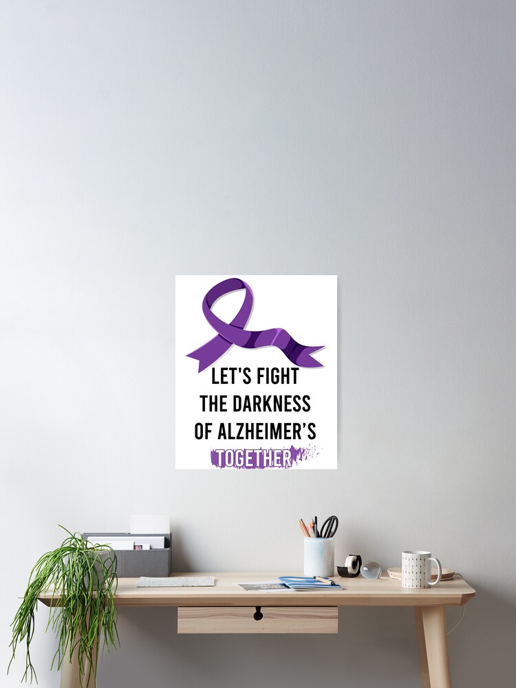 "Alzheimers Awareness Purple Ribbon Hope" Poster for Sale by ALYODESIGN ...