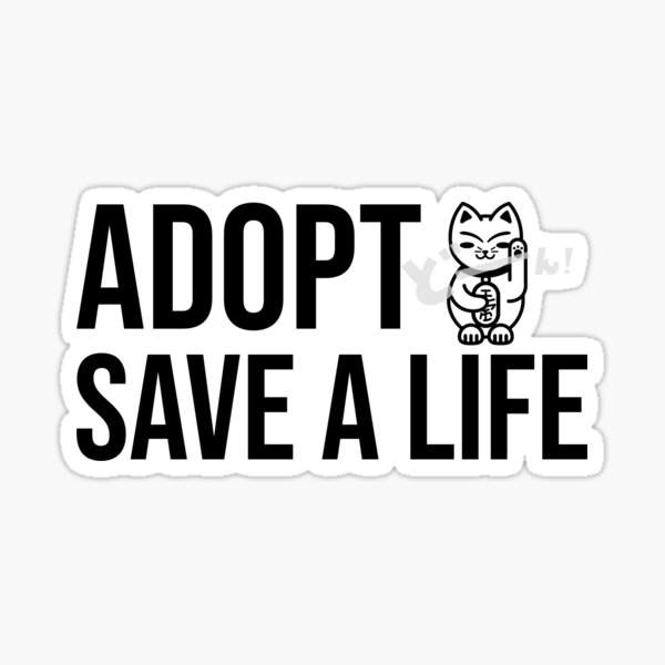 "Adopt A Dog Save A Life" Sticker for Sale by benistartees | Redbubble