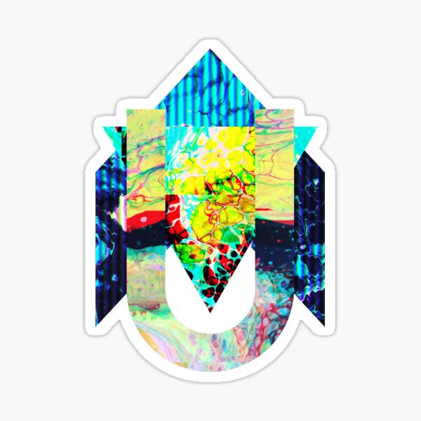 "Geometric Glitch" Sticker for Sale by AbrorschachArt | Redbubble