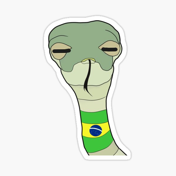 "Brazil Pride Baked Snake Flag - Funny Brazilian Nation" Sticker for ...