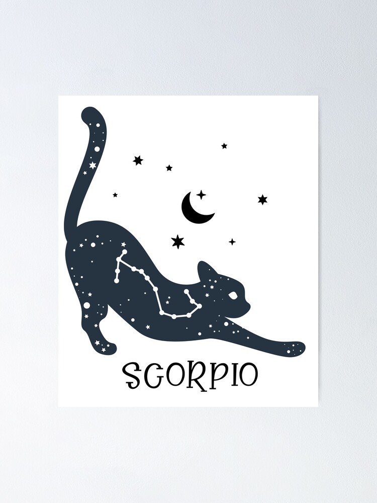 "Scorpio Cat Zodiac Sign Constellation Astrology" Poster for Sale by ...