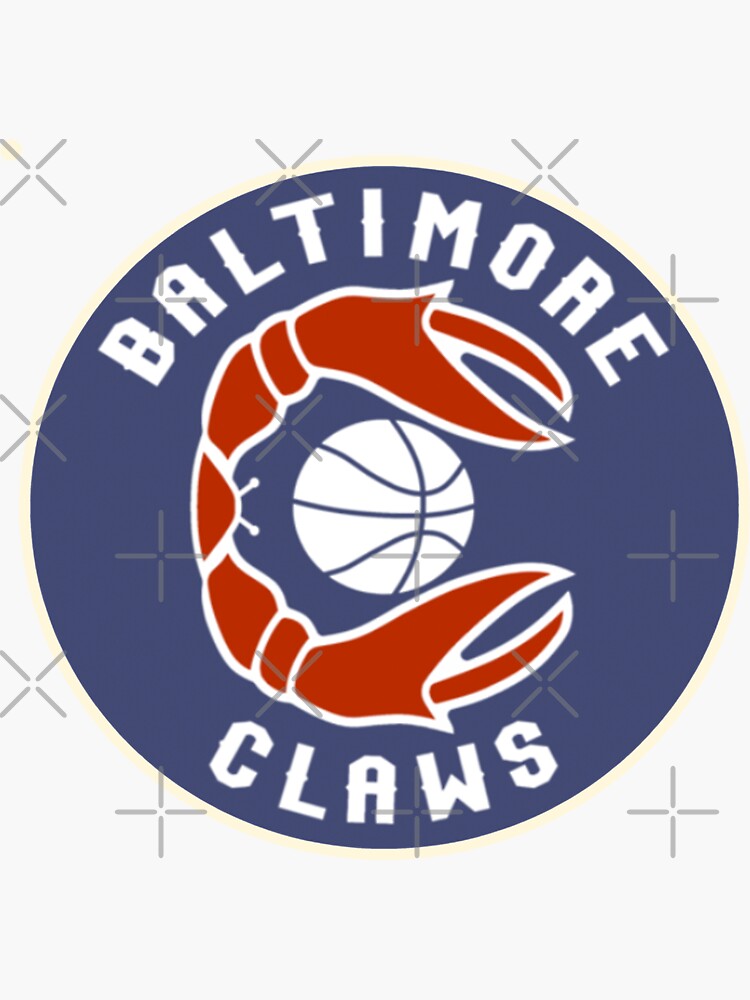 "THE BALTIMORE CLAWS VINTAGE BASKETBALL" Sticker for Sale by ...