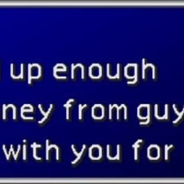 "Final Fantasy 7 Funny Dialogue Textbox" Sticker for Sale by PitDesigns ...