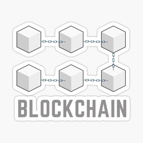 "blockchain" Sticker for Sale by Rays-Designs | Redbubble