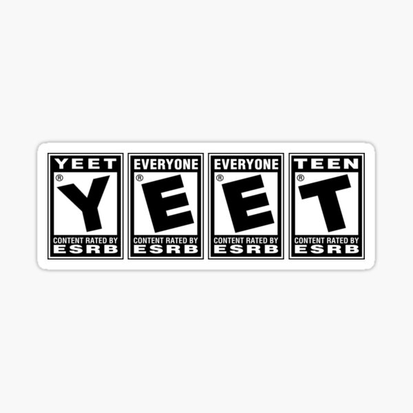 "YEET // Dank Meme Aesthetic" Sticker by DoomDude | Redbubble