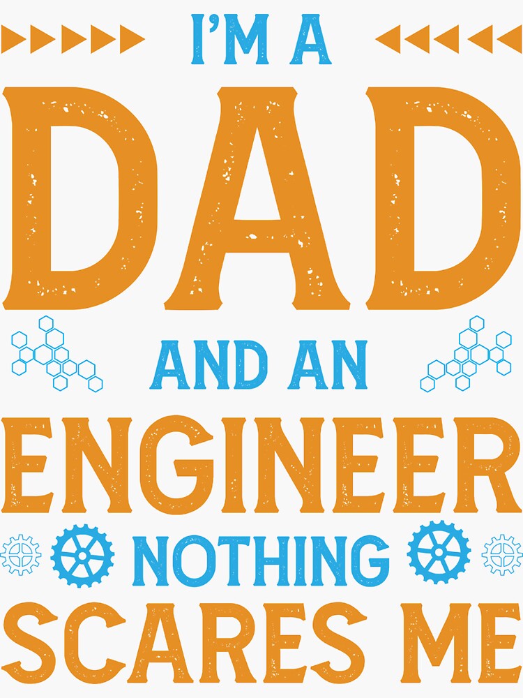 "Engineer Dad Engineer Father / Dad Gift Civil Engineer" Sticker for ...