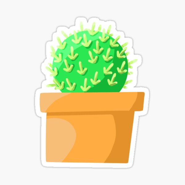 "Cactus (light pink background)" Sticker for Sale by CPArtStudios ...