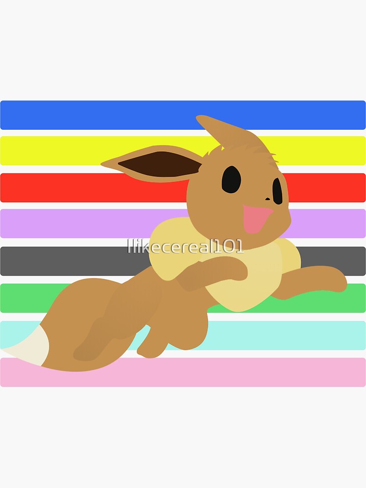 "Rainbow Fox" Sticker by Ilikecereal101 | Redbubble