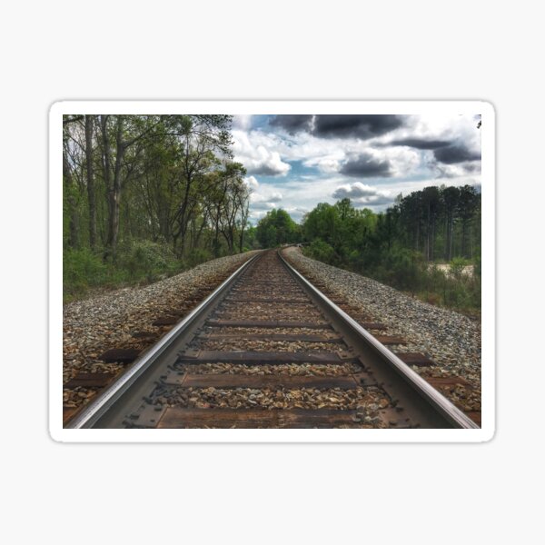 "Railroad Tracks" Sticker by mkmfeagler | Redbubble