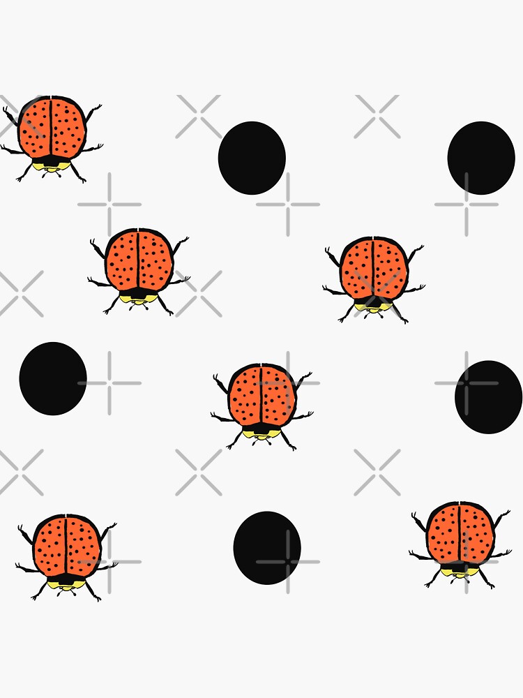 "Cute Ladybug polka dot design" Sticker for Sale by ledalinda | Redbubble