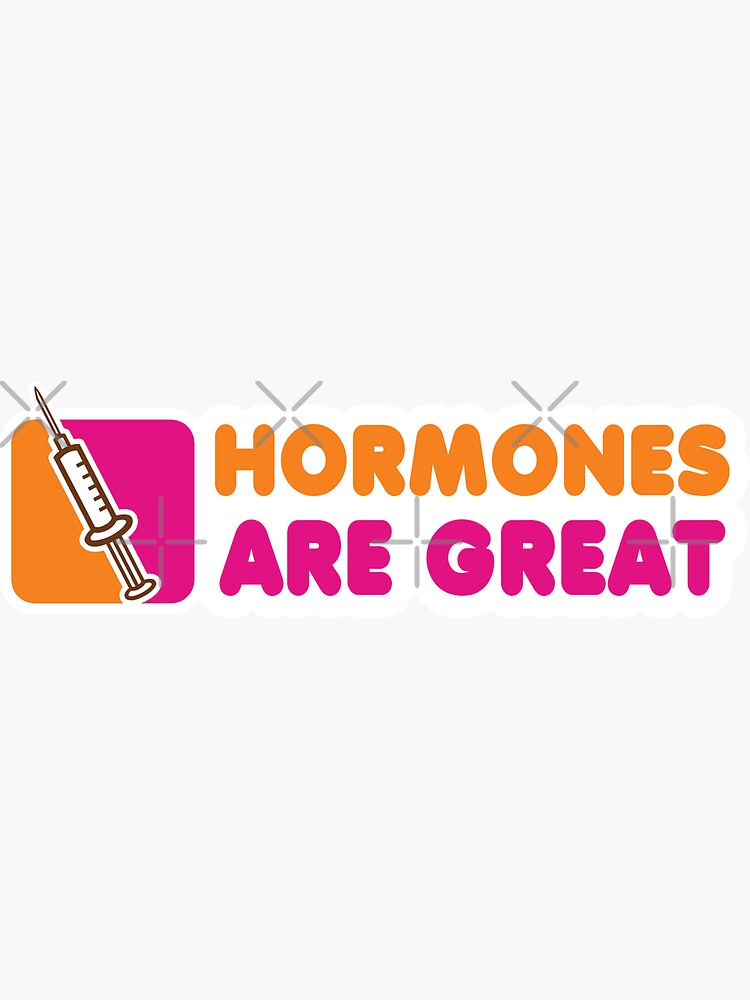 ""Hormones are great!" - Iconic logo inspired " Sticker for Sale by ...