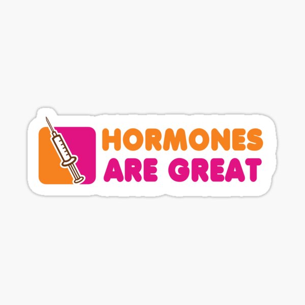 ""Hormones are great!" - Iconic logo inspired " Sticker for Sale by ...