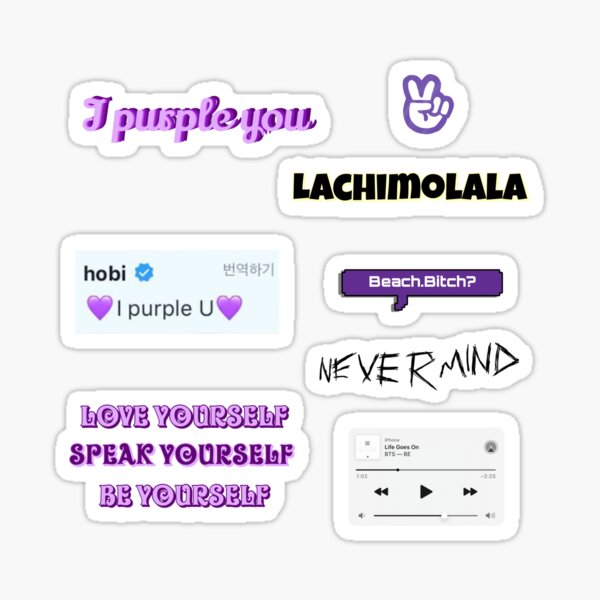 Paper, Party & Kids Stamping BTS Iconic Quotes Sticker Sheet Craft ...