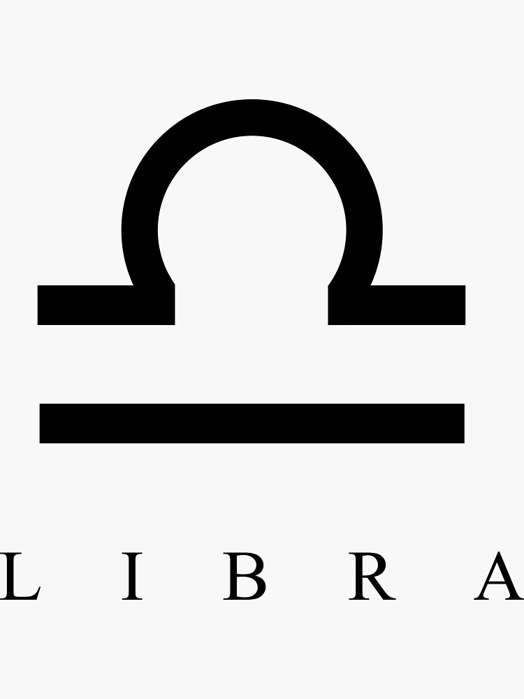 "Libra Minimalistic Symbol" Sticker for Sale by AstrologyZST | Redbubble