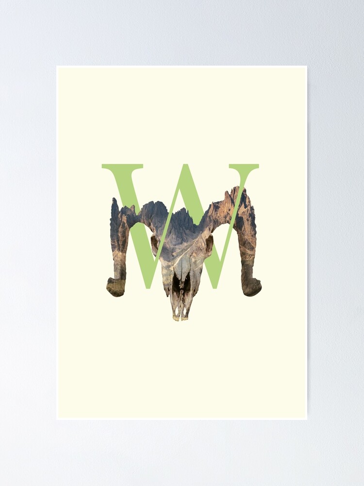 "Skull Letter W" Poster for Sale by PonyLord | Redbubble