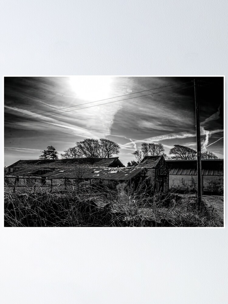 "Black And White Farmhouse" Poster for Sale by Mrspink16 | Redbubble