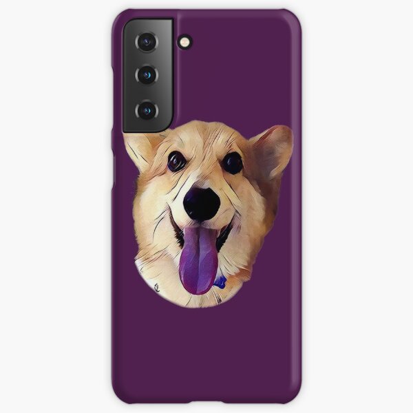 "Happy corgi - Purple" Samsung Galaxy Phone Case for Sale by Corgi ...