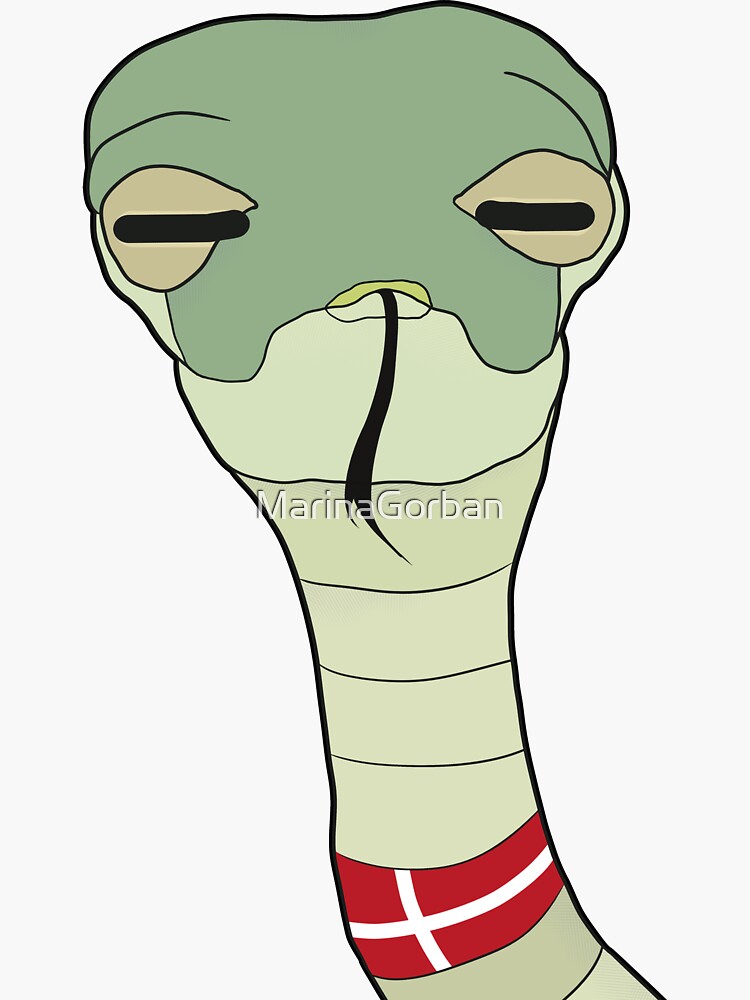 "Denmark Pride Baked Snake Flag - Funny Danish Nation" Sticker for Sale ...
