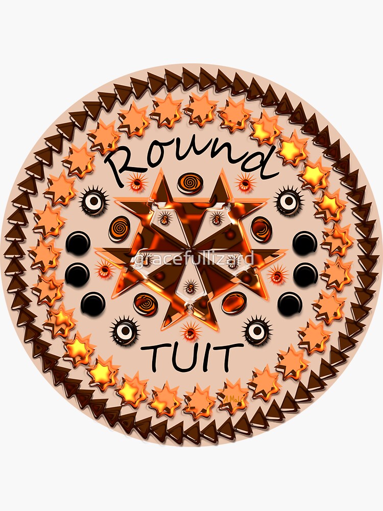 "Round TUIT" Sticker by gracefullizard | Redbubble
