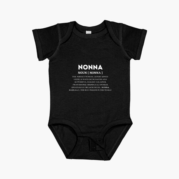 "Nonna Definition Essential T-Shirt, Funny Nonna Shirt" Baby One-Piece ...