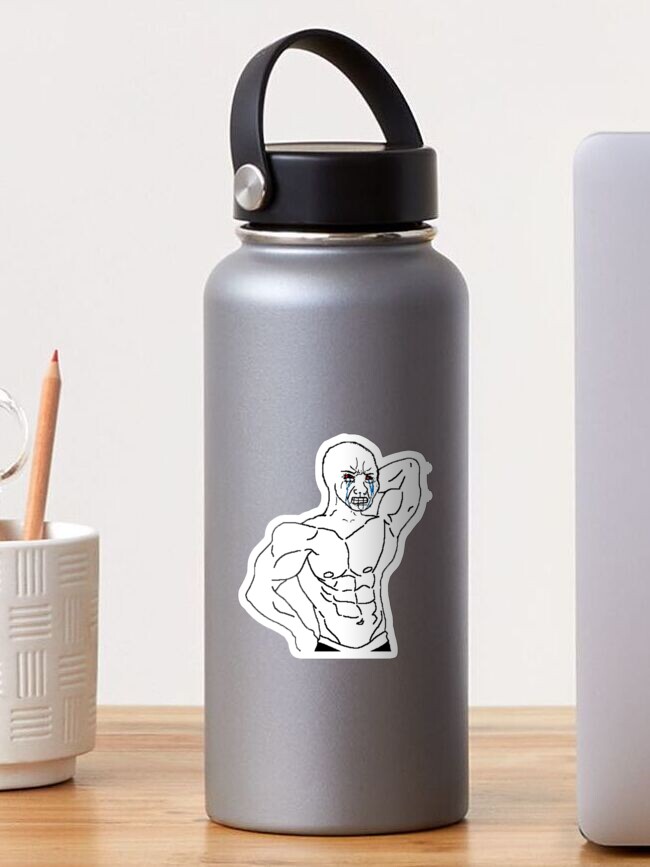 "Fit Buff Wojak Meme" Sticker for Sale by demandwear | Redbubble