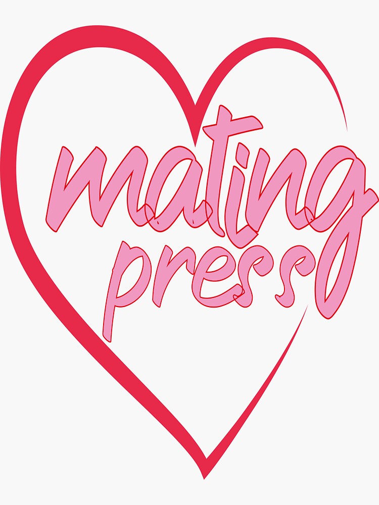"mating press Sticker: Gift for wife, cute couple gift idea" Sticker ...