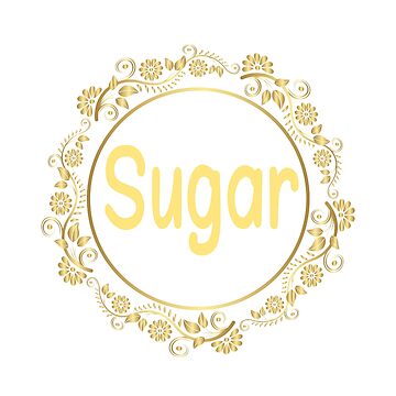 "Sugar label" Sticker for Sale by tijarawen | Redbubble
