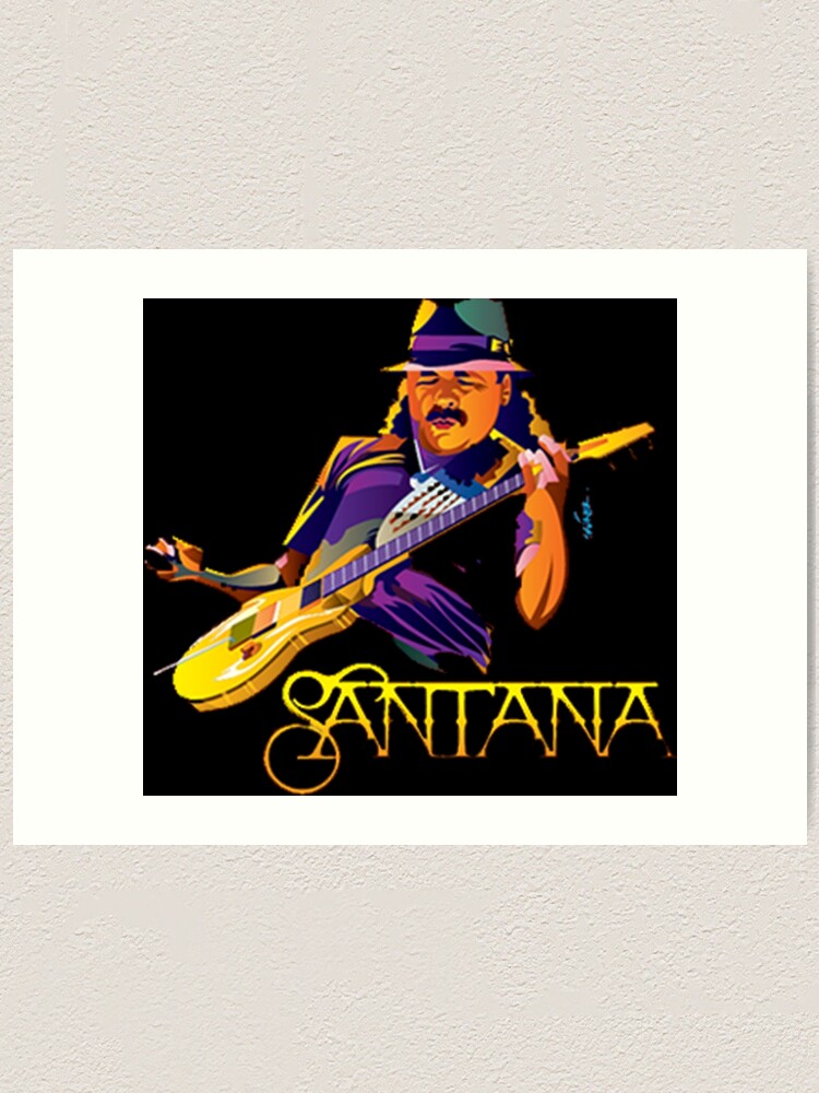 "Carlos santana logos favorite American guitarist" Art Print for Sale ...