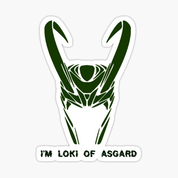 "Loki God Of mischief" Sticker for Sale by MarziaArt | Redbubble