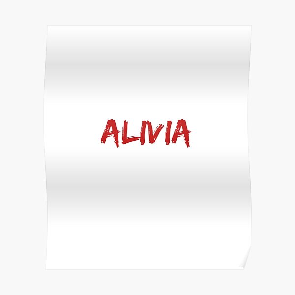 "ALIVIA" Poster by keoopolouis | Redbubble