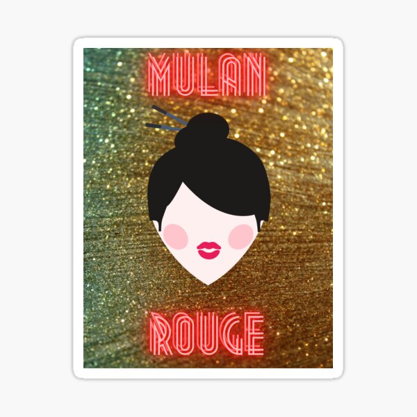 "Mulan Rouge " Sticker for Sale by JadeEye | Redbubble