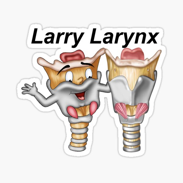 "Larry Larynx" Sticker for Sale by BlueTreePublish | Redbubble
