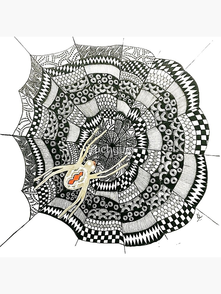 "Zentangle Spider Web" Art Print for Sale by ruchyum | Redbubble