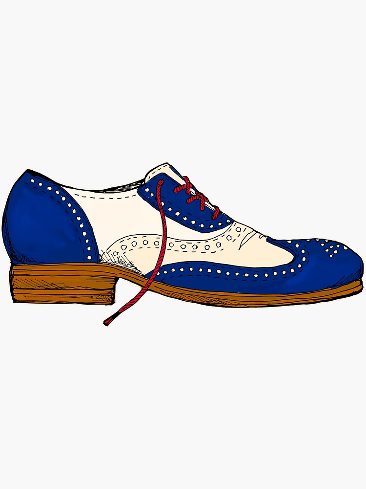 "Spectator Shoe Blue" Sticker for Sale by SAITKEN | Redbubble