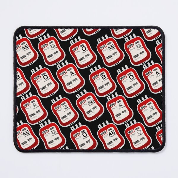 "Blood Bank RBC Pattern Black" Mouse Pad for Sale by Lindsey23art ...