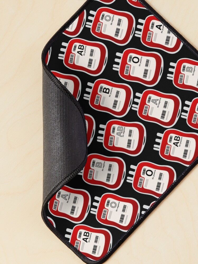 "Blood Bank RBC Pattern Black" Mouse Pad for Sale by Lindsey23art ...