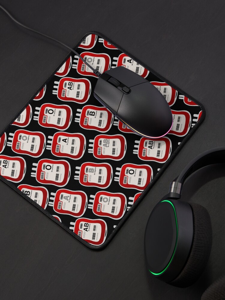 "Blood Bank RBC Pattern Black" Mouse Pad for Sale by Lindsey23art ...