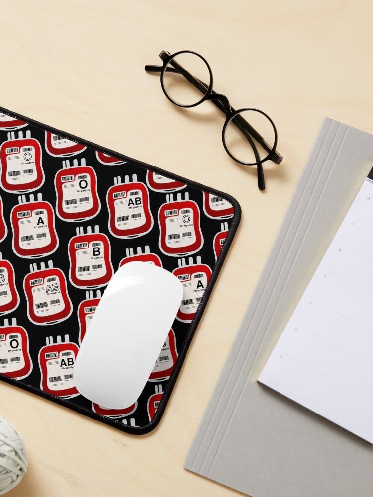 "Blood Bank RBC Pattern Black" Mouse Pad for Sale by Lindsey23art ...