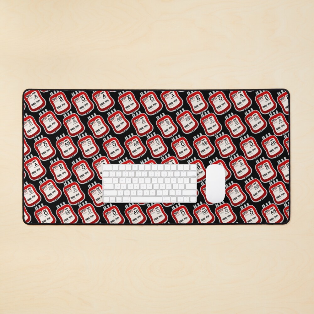 "Blood Bank RBC Pattern Black" Mouse Pad for Sale by Lindsey23art ...