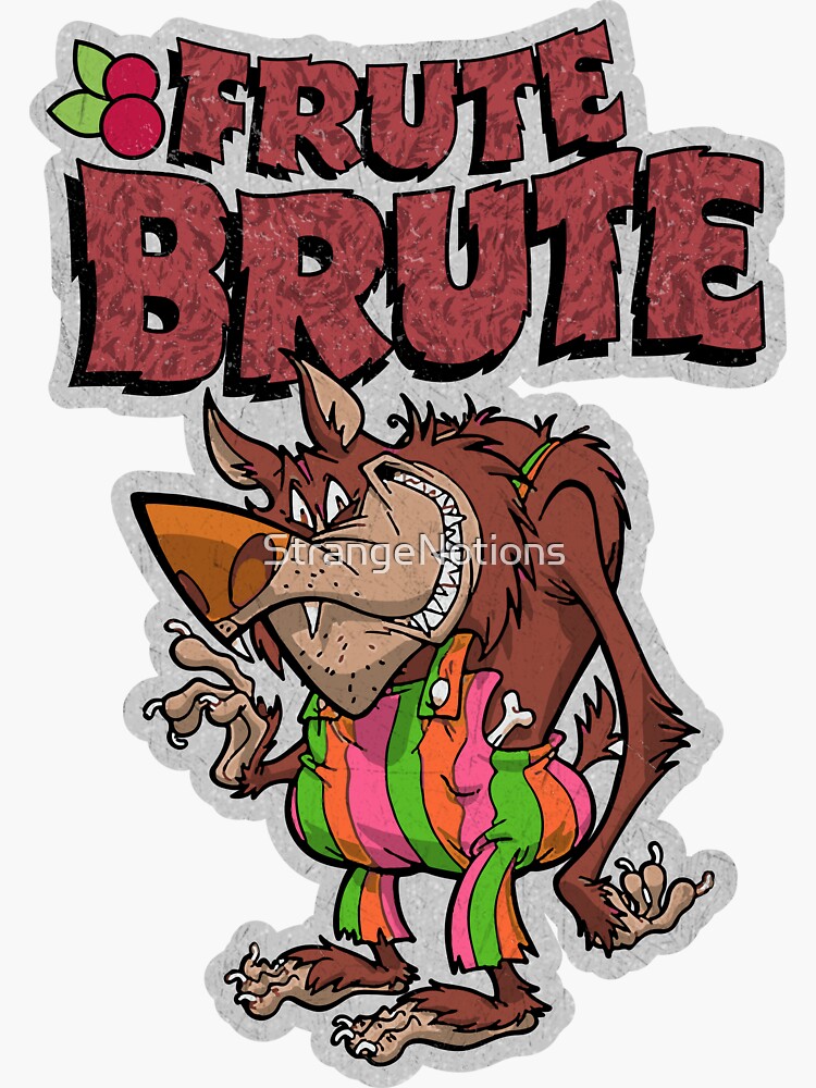 "Stylized Frute Brute Monster Cereal Mascot and Logotype" Sticker for ...